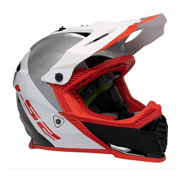 LS2 Helmets Gate Launch Full Face Helmet – Gloss White Red Black | DOT ...